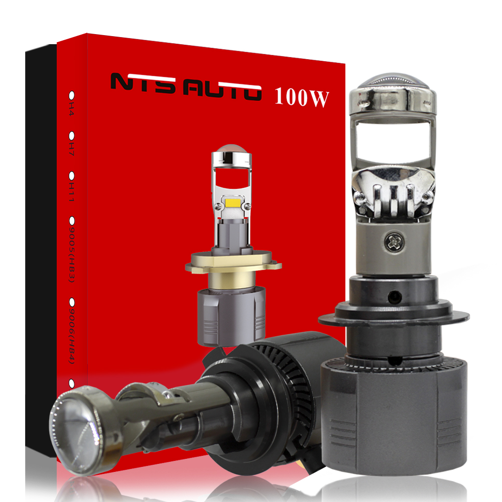 Светодиодная мини лампа-линза A80 H7 100W